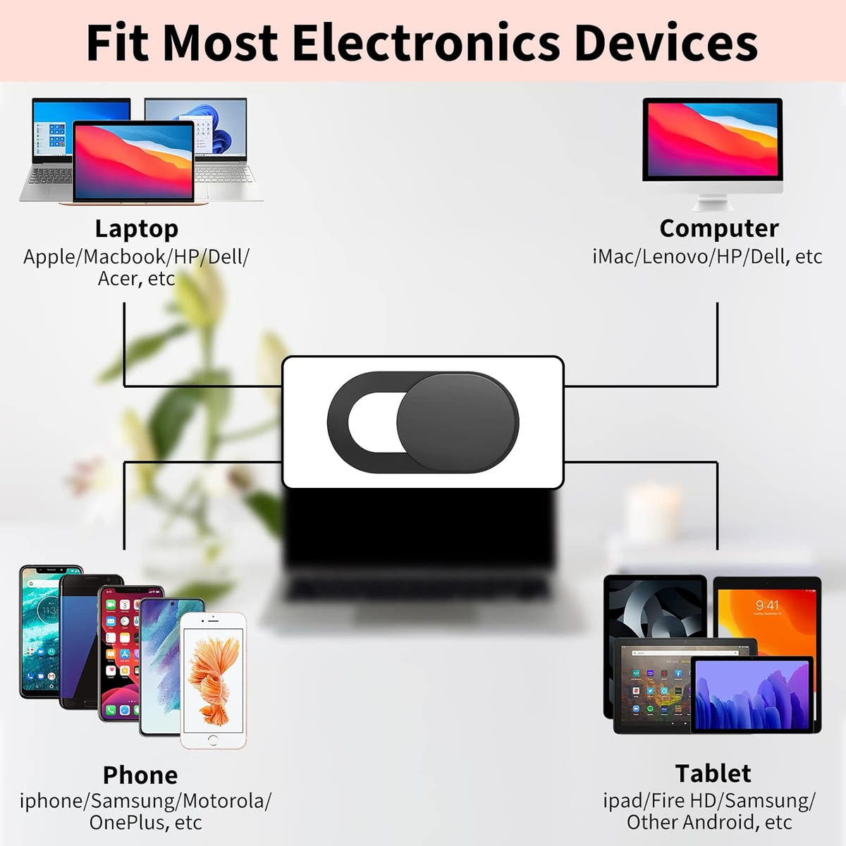 Webcam Cover 3 Pack 0.03 inch Ultra Thin Laptop and phone Camera Cover ...